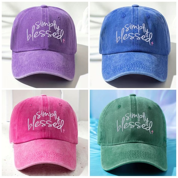 Accessories | Simply Blessed Printed Ball Cap | Poshmark